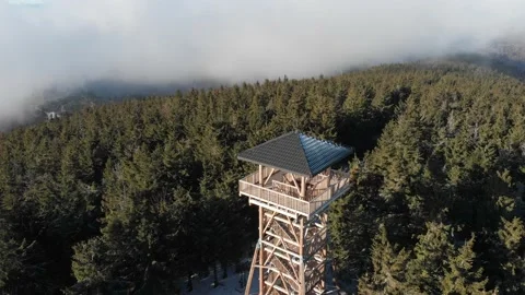 Post and beam observation tower on Radzi... | Stock Video | Pond5