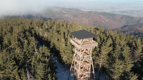 Post and beam observation tower on Radzi... | Stock Video | Pond5