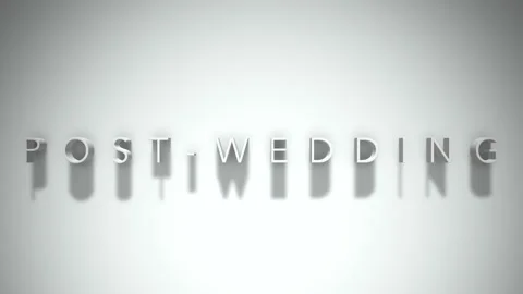 post wedding 3D title animation white t... | Stock Video | Pond5