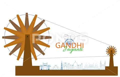 Poster design for 2 October birth anniversary of Mahatma Gandhi ...
