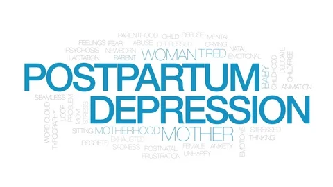 Postpartum depression animated word clou... | Stock Video | Pond5