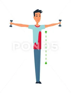 Posture and ergonomics. Correct alignment of human body in standing ...