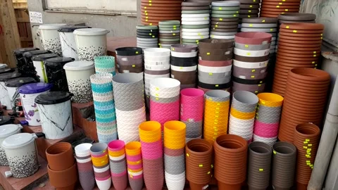 pot, color, various, closeup, background... | Stock Video | Pond5