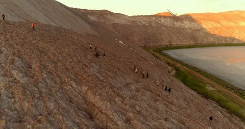 Potash salt ore extraction. Environmenta... | Stock Video | Pond5