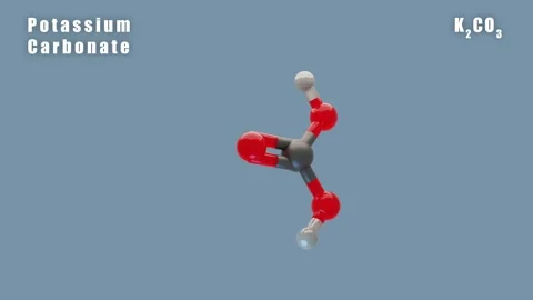 Potassium Carbonate of K2CO3 3D Conforme... | Stock Video | Pond5