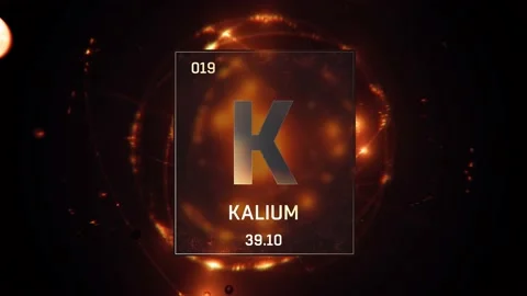 Potassium as Element 19 of the Periodic ... | Stock Video | Pond5