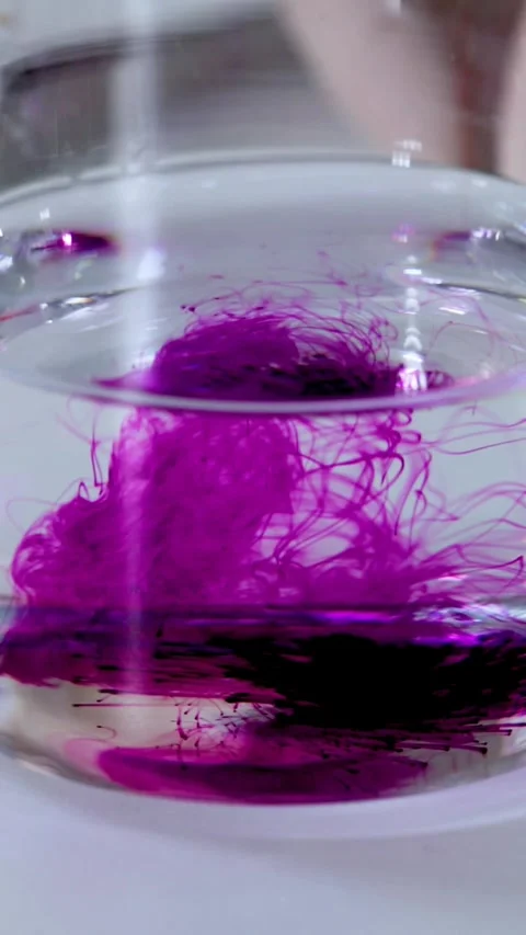 Potassium Permanganate Color Change Expe... | Stock Video | Pond5
