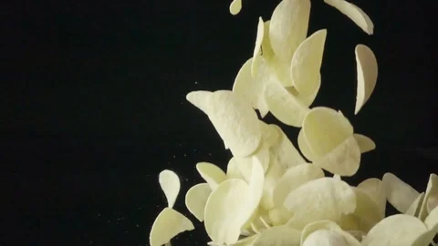 Potato Chips Falling Stock Footage ~ Royalty Free Stock Videos | Pond5