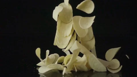 Potato Chips Falling Stock Footage ~ Royalty Free Stock Videos | Pond5