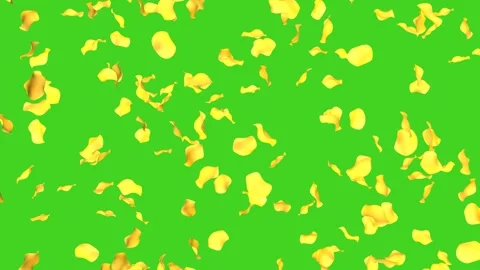 Potato chips falling on green screen. Po... | Stock Video | Pond5
