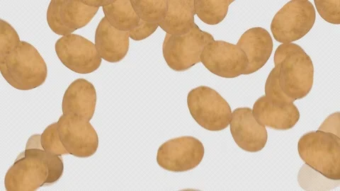 Potato Falling Animation Background 4k | Stock Video | Pond5