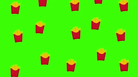 Potato Fries 4K Green Screen Animation S... | Stock Video | Pond5