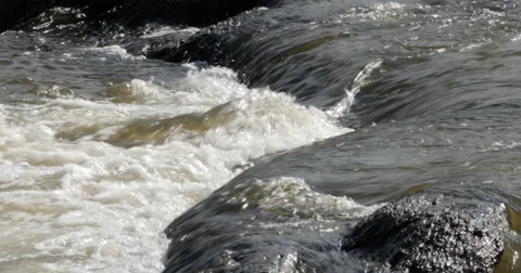 Potomac River Rushing Clear Water Over R... | Stock Video | Pond5