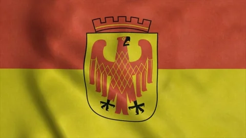 Potsdam flag, Germany, waving in the win... | Stock Video | Pond5