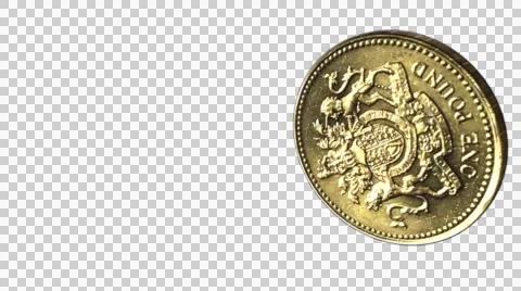 Transparent Backgrounds Pound Coin Stock Video Footage | Royalty Free ...