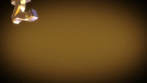 Pound sign falling, 3D animation | Stock Video | Pond5