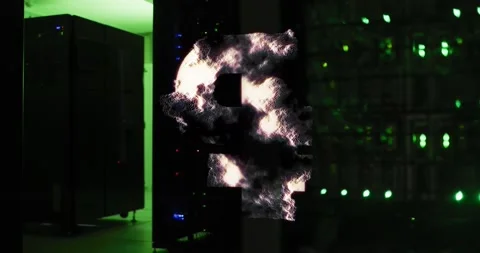 Pound symbol spinning against computer s... | Stock Video | Pond5