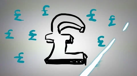 Pounds - Hand drawn - Animation - outli... | Stock Video | Pond5