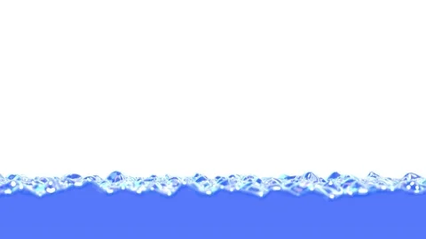 Pouring blue water screen fill 3D animat... | Stock Video | Pond5