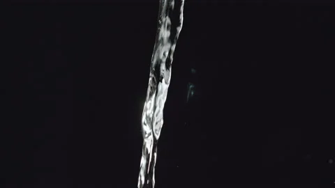 Pouring Water Falling on Black backgroun... | Stock Video | Pond5
