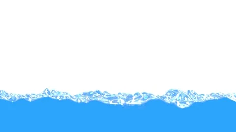 Pouring water screen fill slow motion 3D... | Stock Video | Pond5