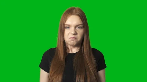 Pouting Angry Woman Live Face Emoji Emot... | Stock Video | Pond5