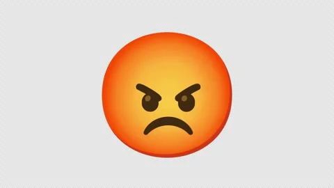 Pouting Face Emoji Animated on a Transpa... | Stock Video | Pond5