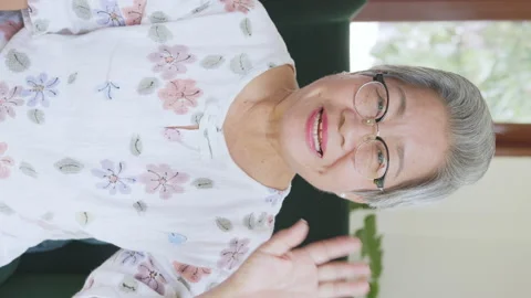POV Asian old senior woman video call vi... | Stock Video | Pond5