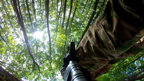 POV Close-up group of soldiers aiming wi... | Stock Video | Pond5