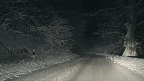 Pov driving on mountain slippery forest ... | Stock Video | Pond5