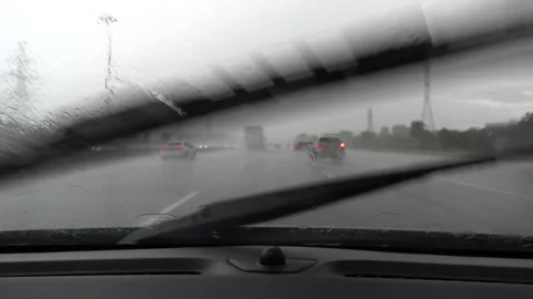 POV driving in zero visibility in extrem... | Stock Video | Pond5