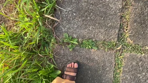 POV live camera view of female feet wear... | Stock Video | Pond5