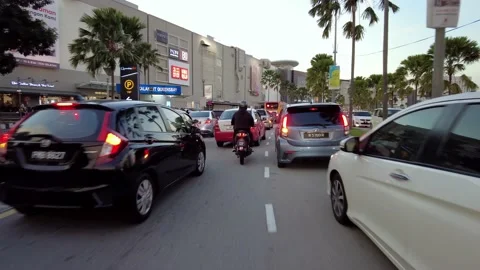 Pov move between car in front of Queensb... | Stock Video | Pond5