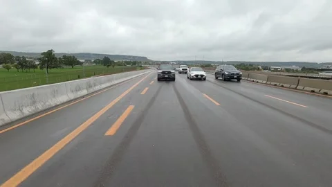 POV rear view view driving on freeway wi... | Stock Video | Pond5
