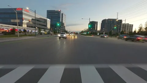 POV of reverse rear view shot driving on... | Stock Video | Pond5