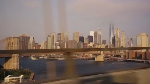Pov shot of window train on bridge with ... | Stock Video | Pond5