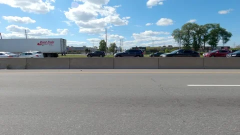 POV side view driving fast on freeway wi... | Stock Video | Pond5