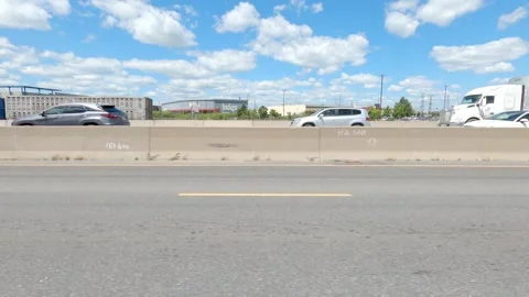 POV side view driving fast on freeway wi... | Stock Video | Pond5