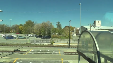 POV side view driving shot from a train ... | Stock Video | Pond5