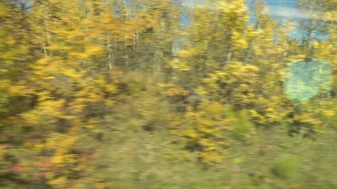 POV side view driving shot from a train ... | Stock Video | Pond5