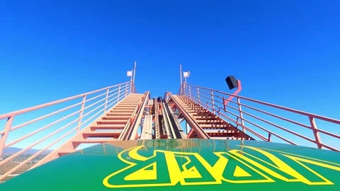 POV Viper Rollercoaster, full ride, Six ... | Stock Video | Pond5