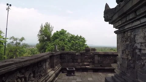 POV Walk along the Terrace of the Borobu... | Stock Video | Pond5