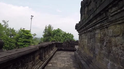 POV Walk along the Terrace of the Borobu... | Stock Video | Pond5