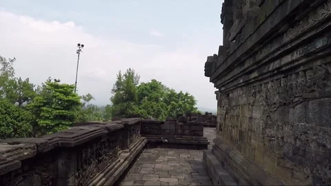POV Walk along the Terrace of the Borobu... | Stock Video | Pond5