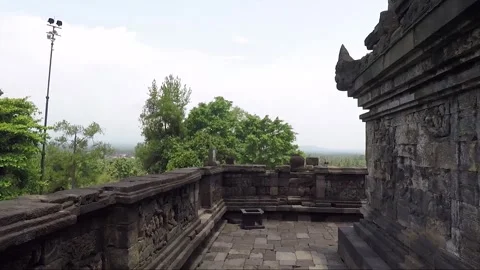 POV Walk along the Terrace of the Borobu... | Stock Video | Pond5