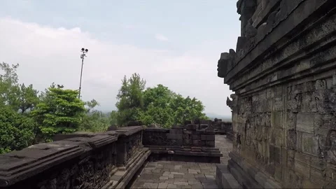 POV Walk along the Terrace of the Borobu... | Stock Video | Pond5