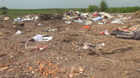 Pov of Walking in Garbage, Pollution, Po... | Stock Video | Pond5