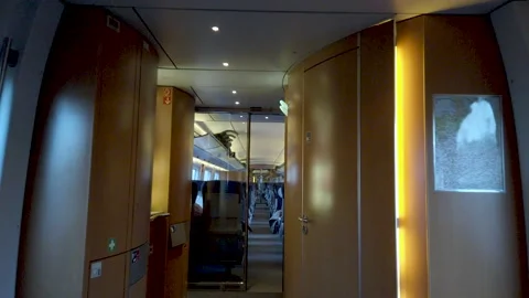 POV Walking in ICE Train Interior - deut... | Stock Video | Pond5