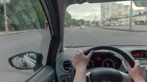 Woman Driving Car Pov Stock Video Footage | Royalty Free Woman Driving ...