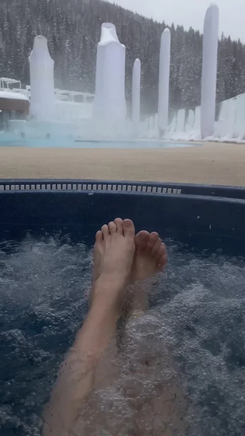 POV woman legs in jacuzzi outdoors in sp... | Stock Video | Pond5
